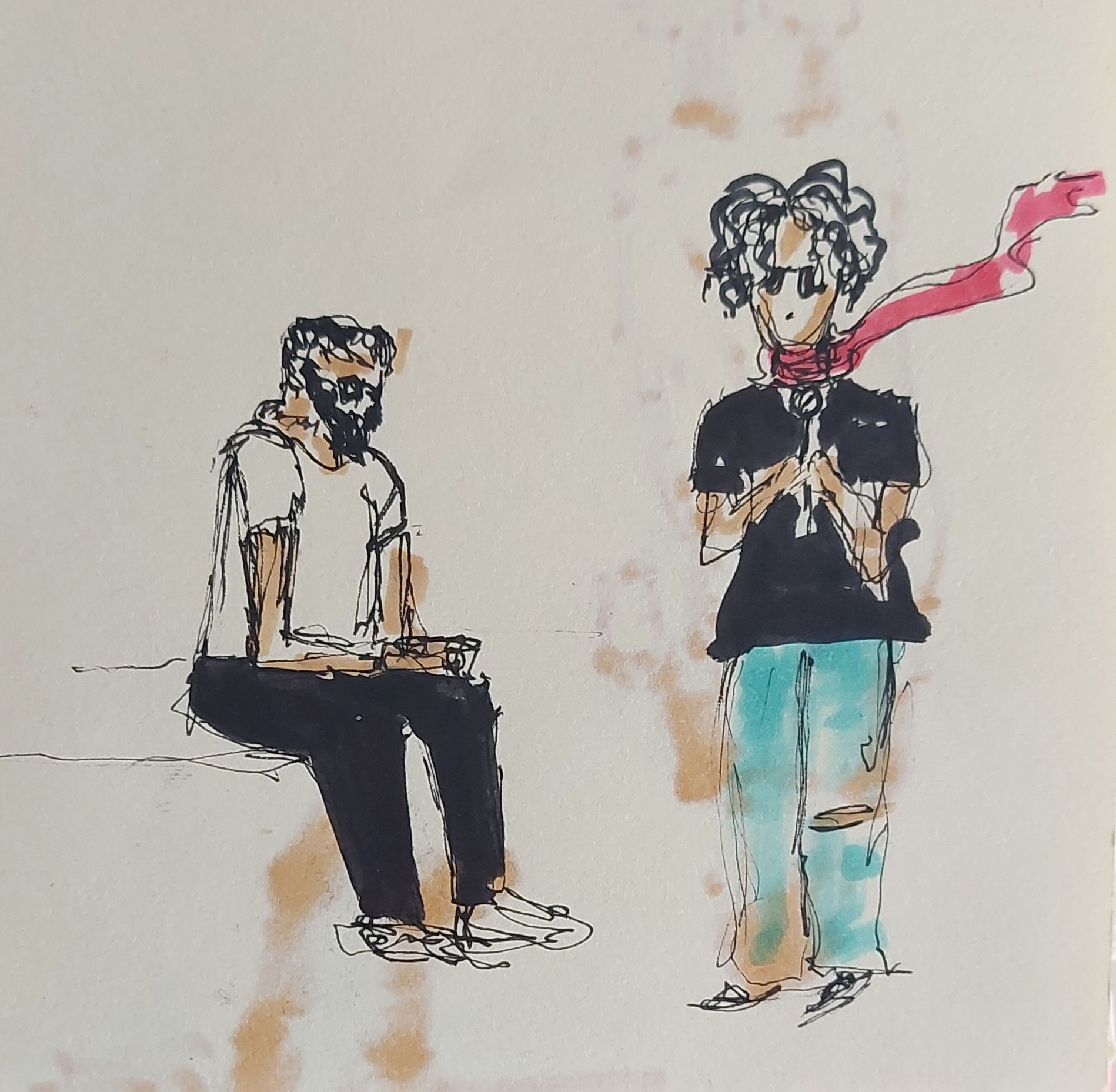 How to sketch people in motion? - Sketch in Travel